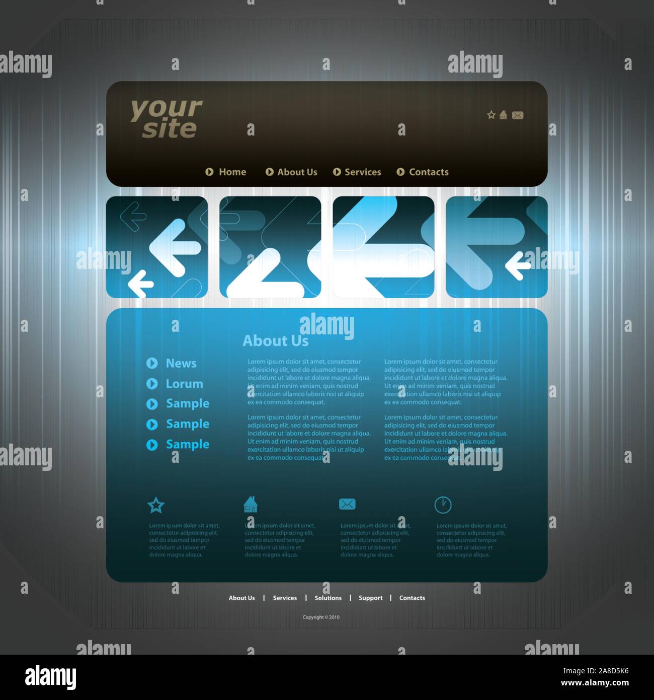 Abstract Website Design Template with Arrows in Freely Scalable and ...