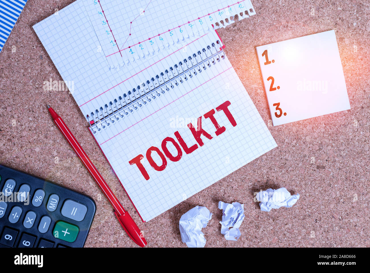 Writing note showing Toolkit. Business concept for set of tools kept in ...