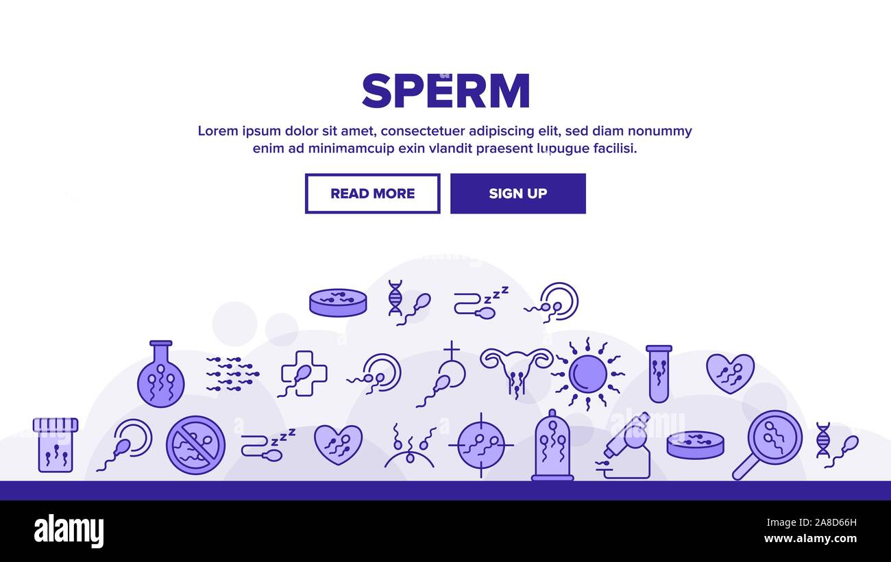 Sperm Cells Vector Thin Line Icons Set Stock Vector Image & Art - Alamy