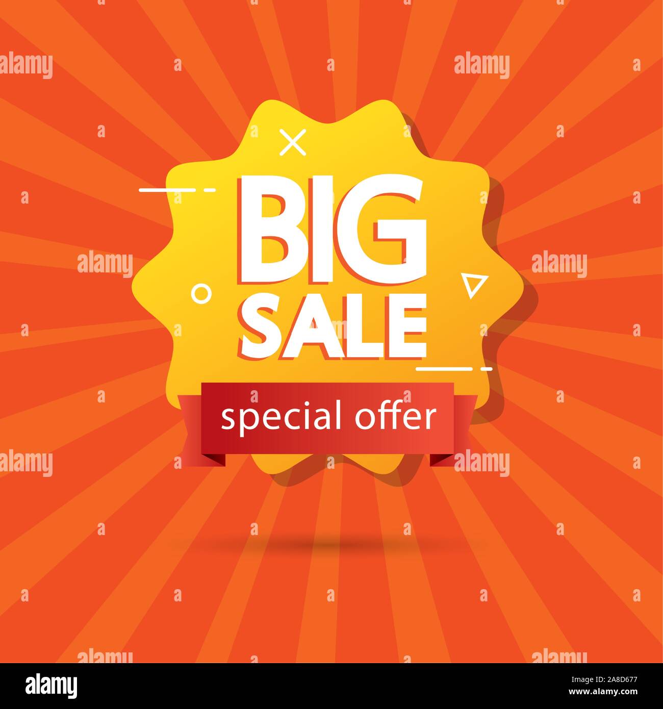 commercial label with big sale offer lettering in seal Stock Vector ...