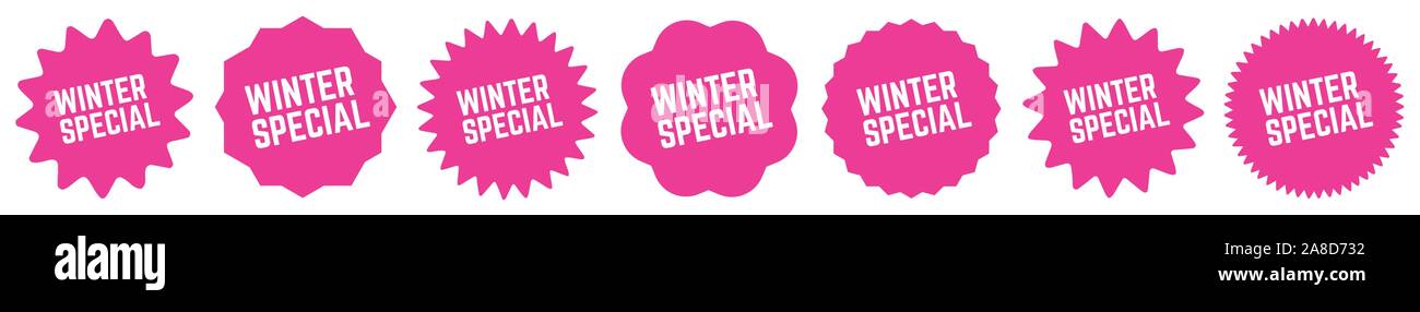Winter Special Tag Pink | Special Offer Icon | Sticker | Deal Label ...