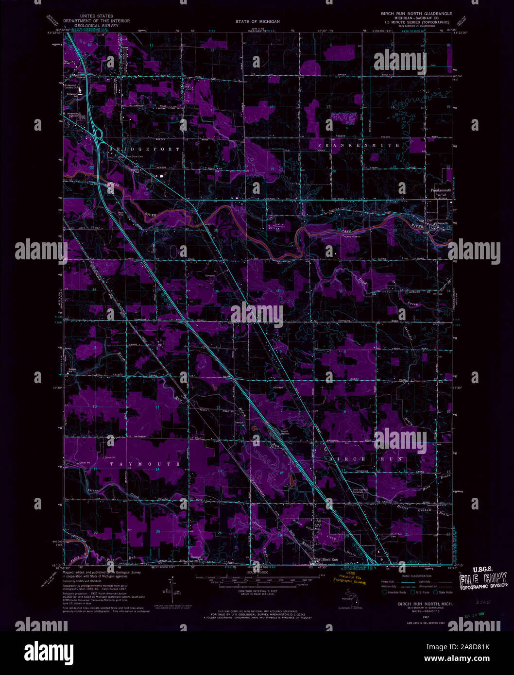 Birch run map hi-res stock photography and images - Alamy