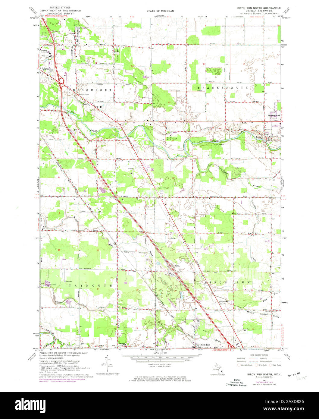 Birch run map hi-res stock photography and images - Alamy