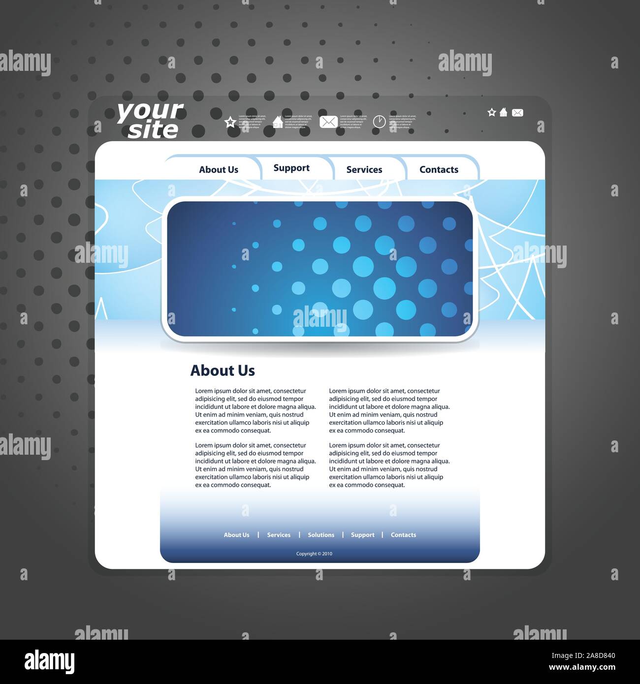 Website Template Vector Stock Vector Image & Art - Alamy