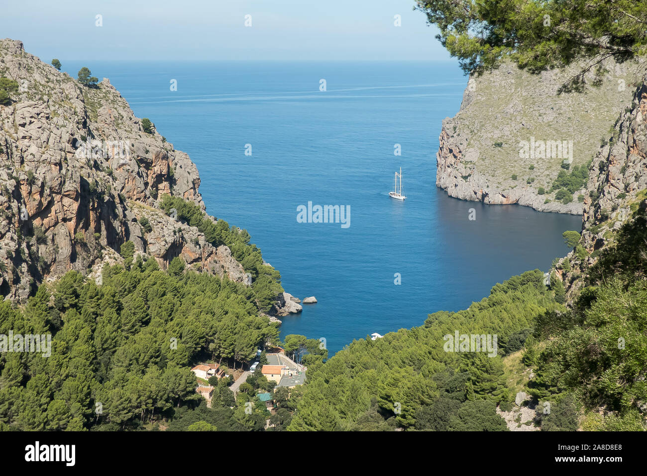Majorca 2018: the tiny coastal village of Sa Calobra Stock Photo - Alamy