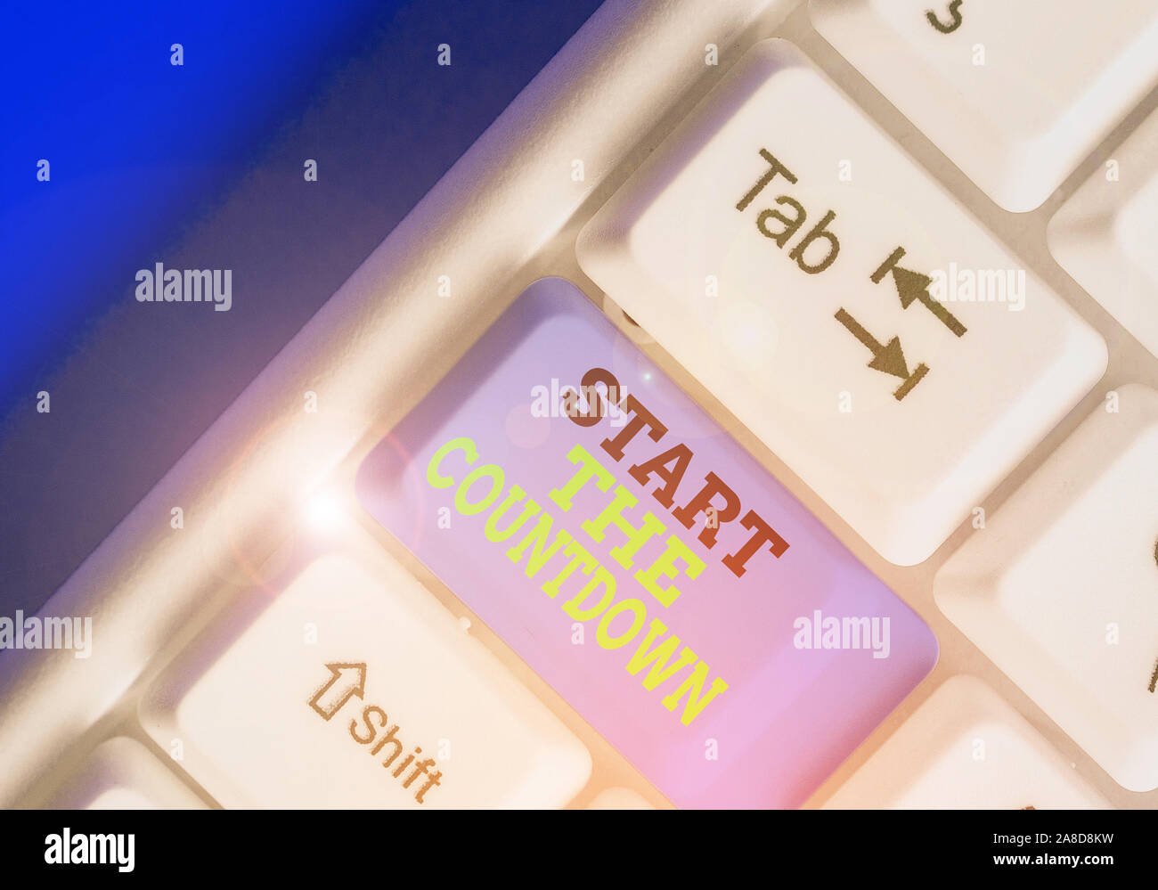 Text sign showing Start The Countdown. Business photo showcasing ...