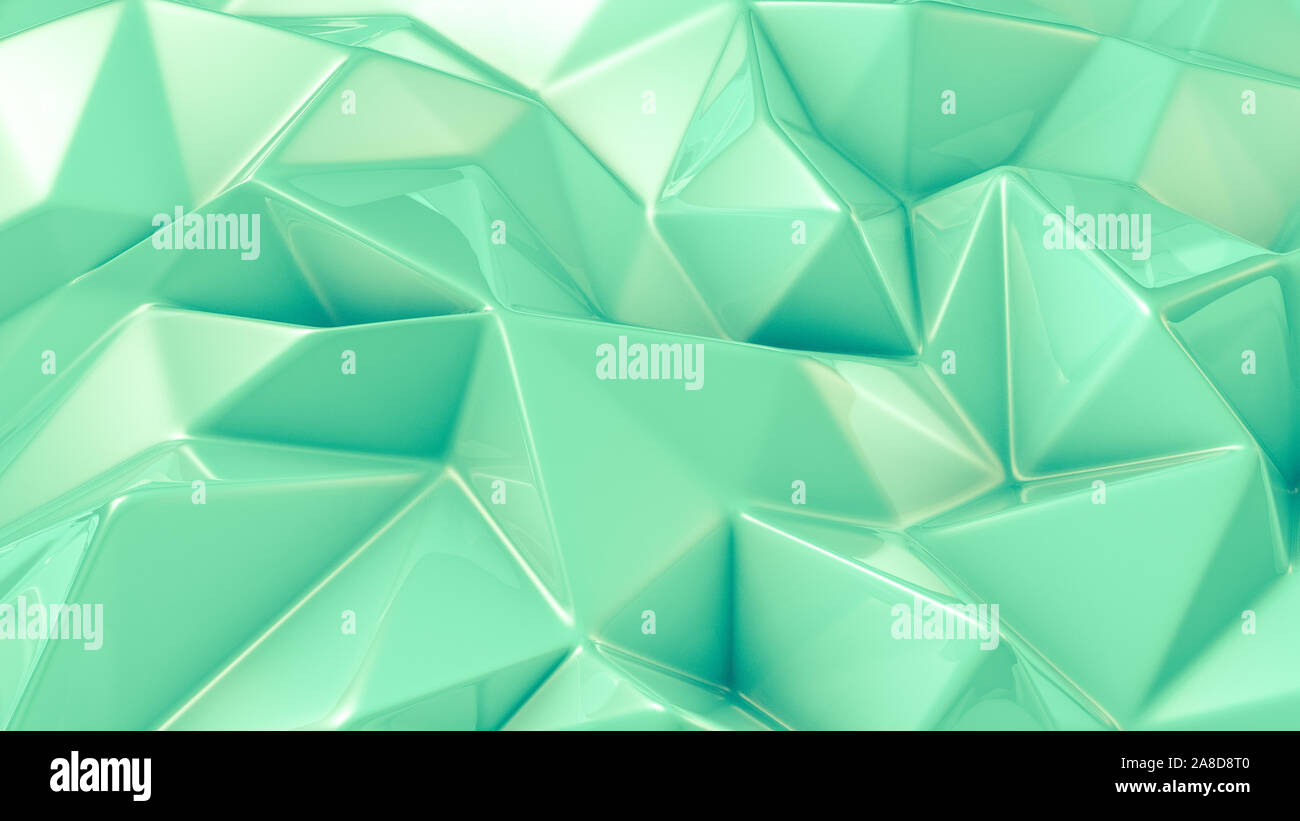Stylish green crystal background.3d rendering 3d illustration Stock ...