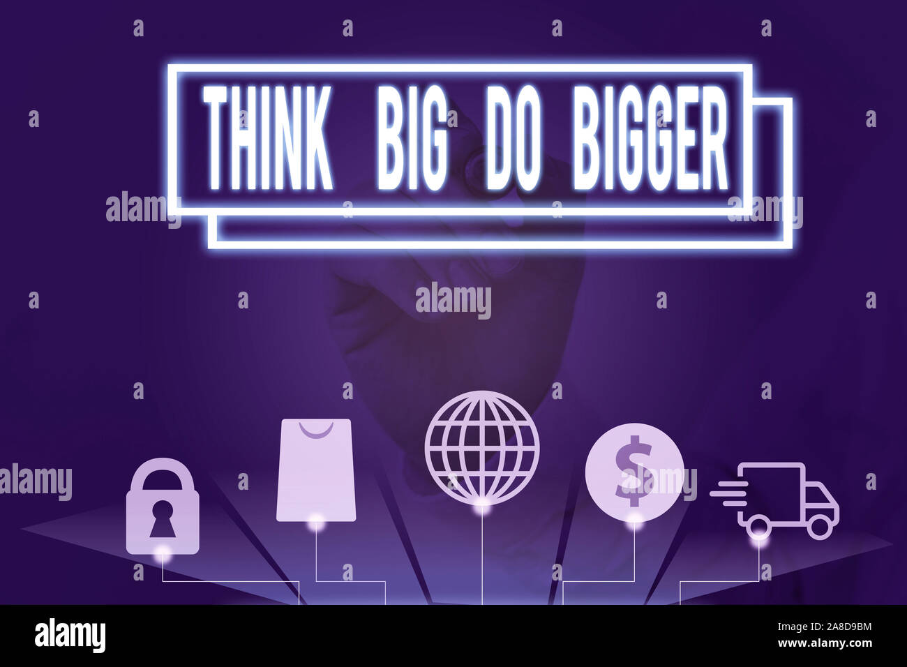 Conceptual hand writing showing Think Big Do Bigger. Concept meaning ...