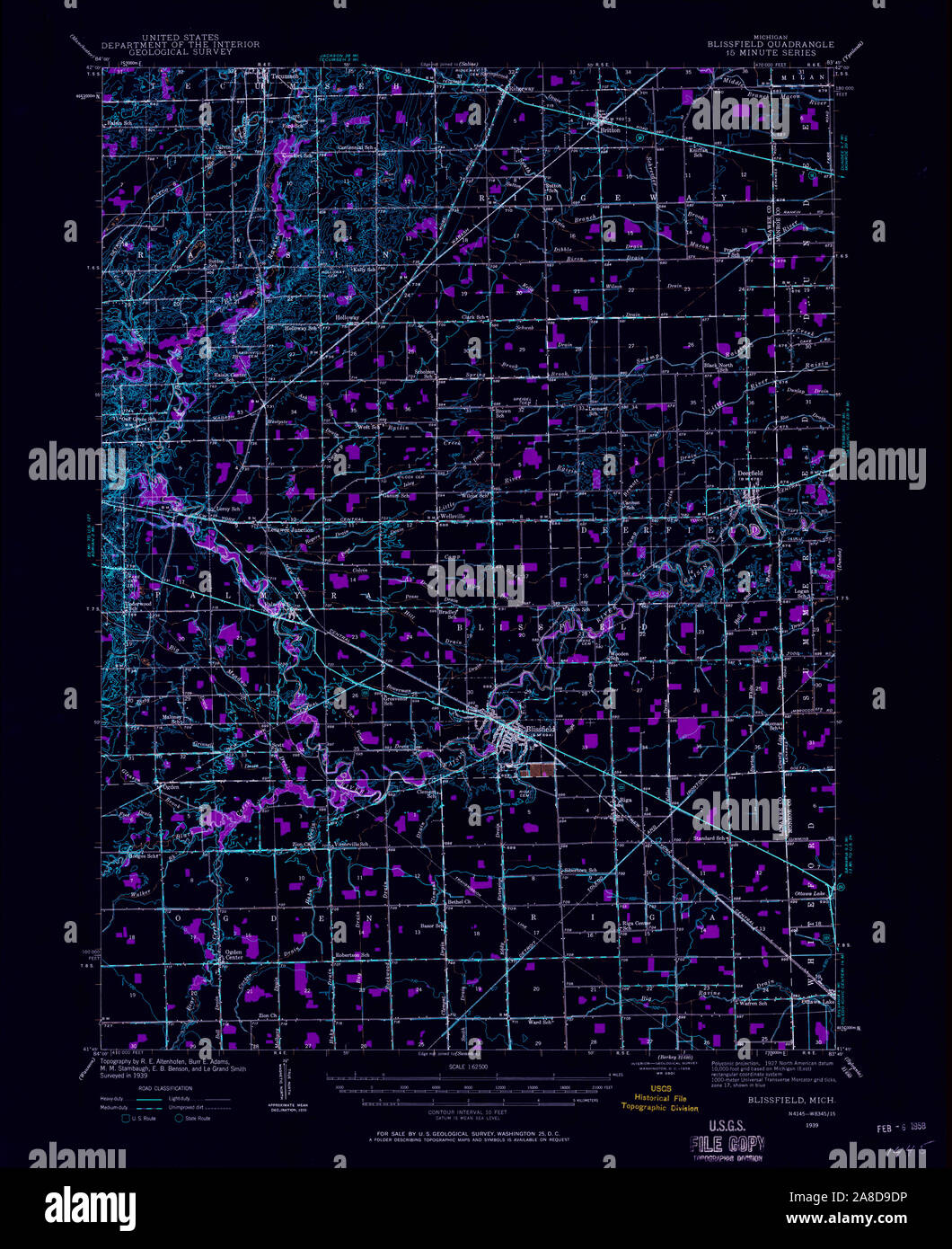 Map of blissfield hi-res stock photography and images - Alamy