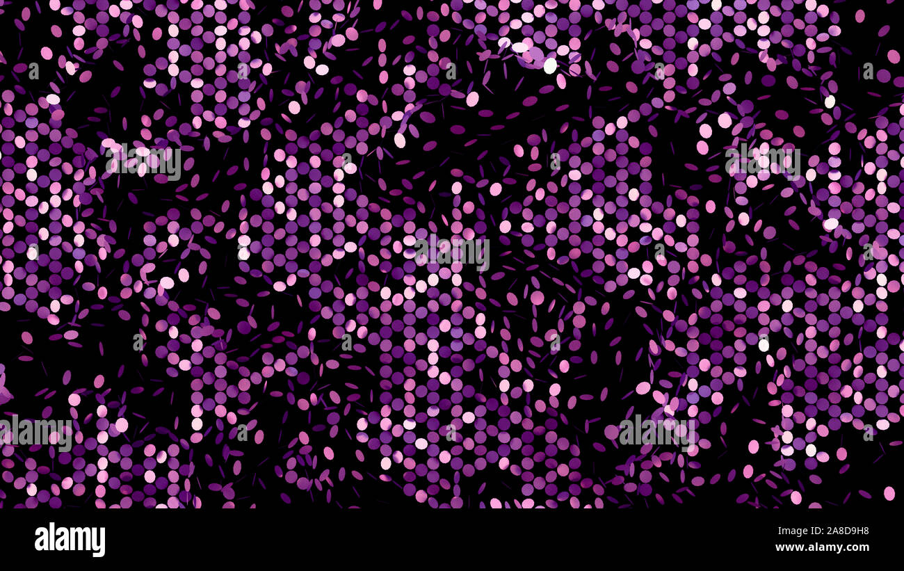 Beautiful black background with a purple glitter. 3d rendering, 3d ...