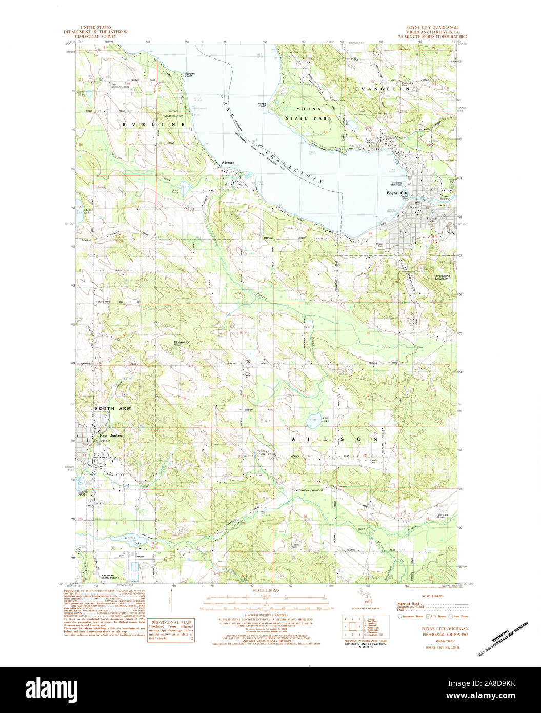 Map of boyne city hi-res stock photography and images - Alamy