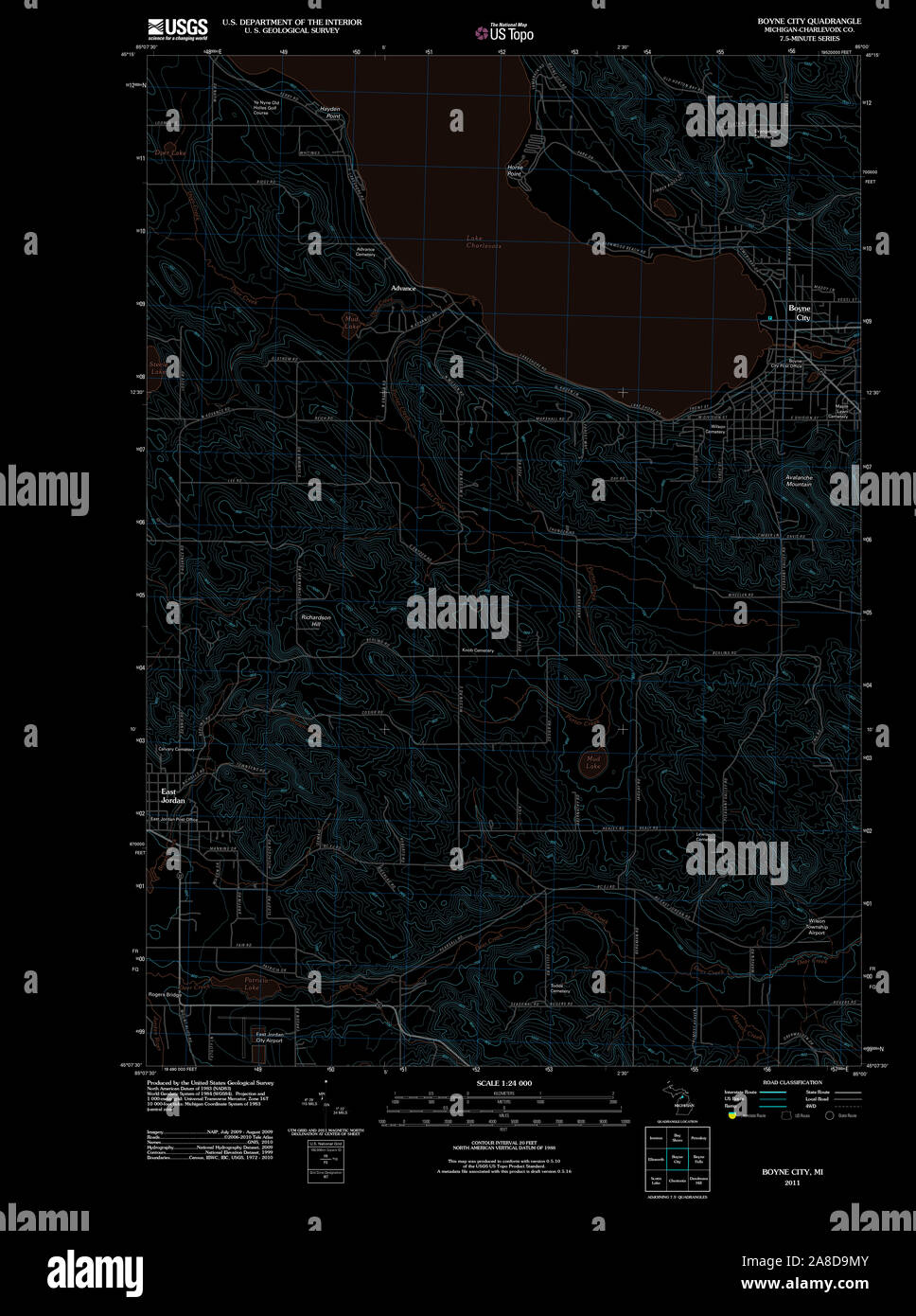 Map of boyne city hi-res stock photography and images - Alamy