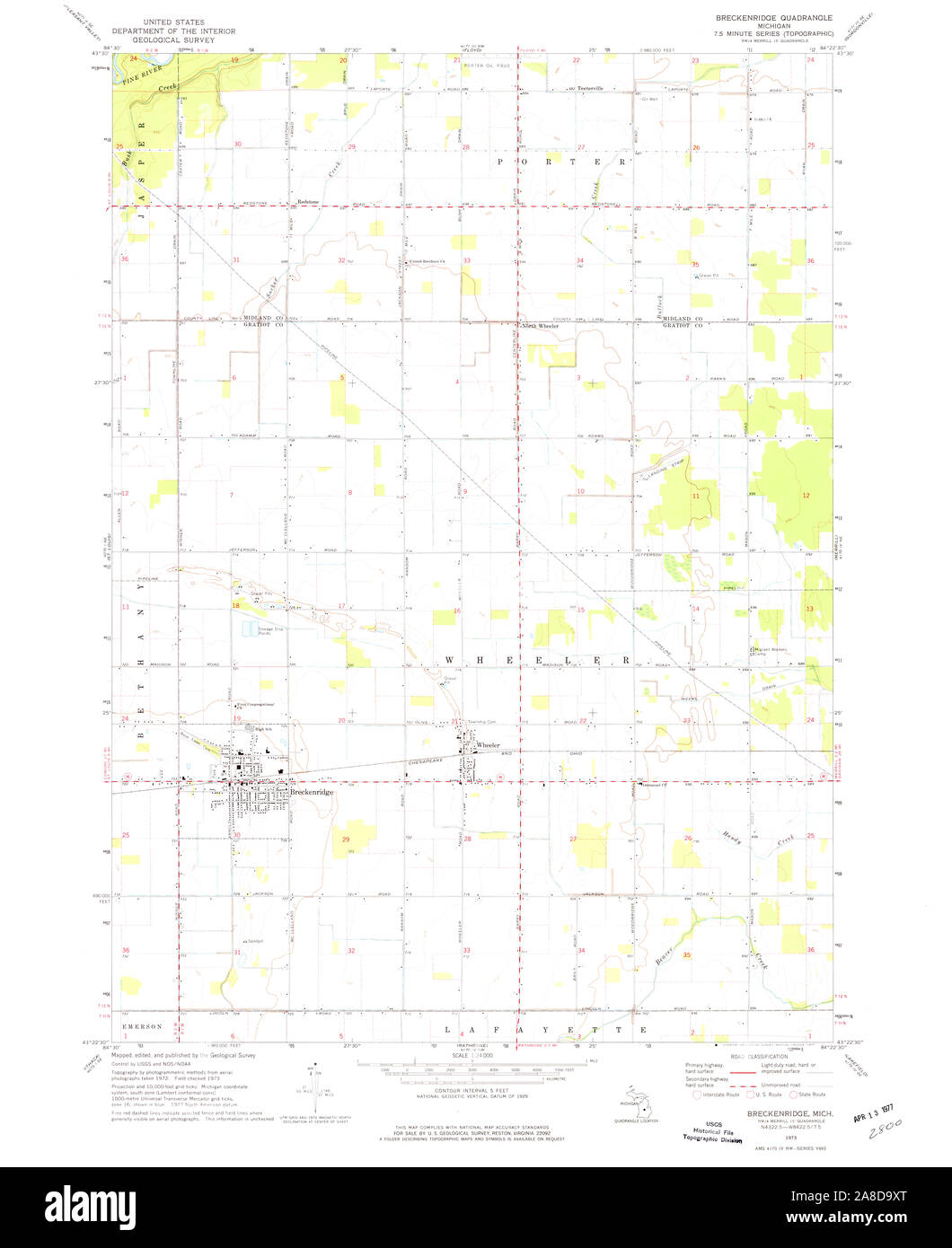 Breckenridge map hi-res stock photography and images - Alamy