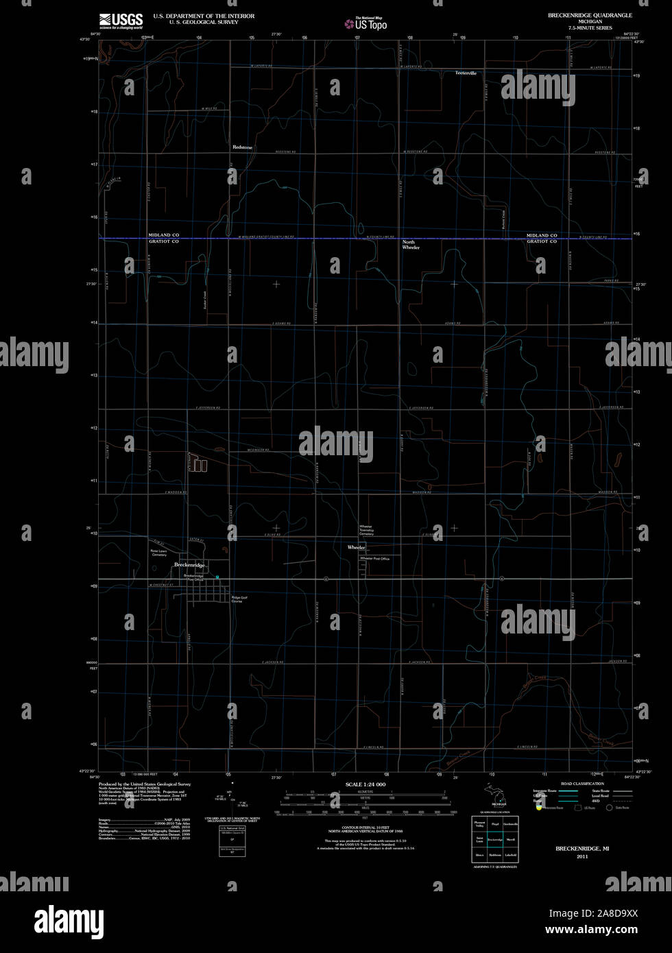 Breckenridge map hi-res stock photography and images - Alamy