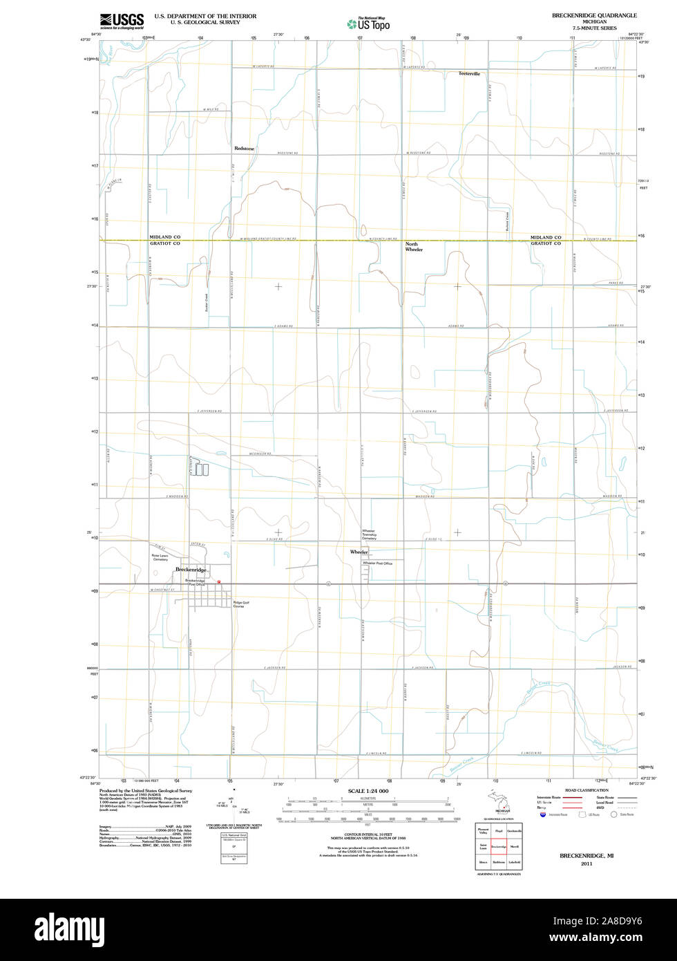 Breckenridge map hi-res stock photography and images - Alamy