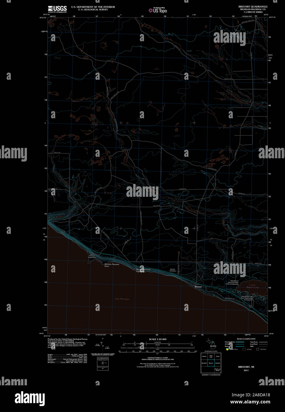 Map of brevort hi-res stock photography and images - Alamy