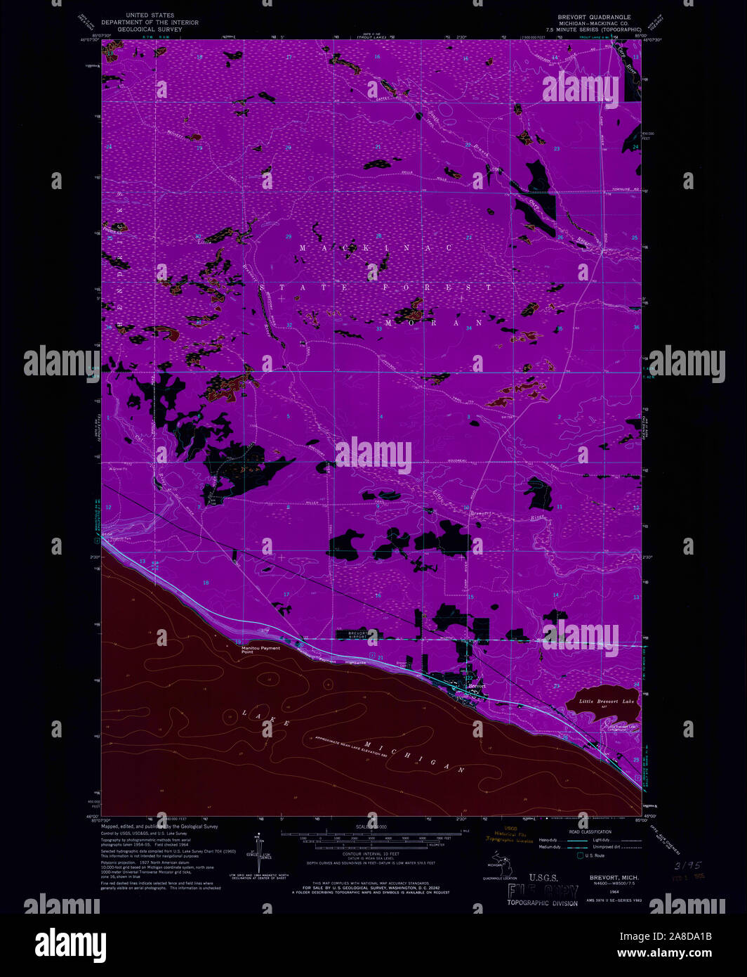 Map of brevort hi-res stock photography and images - Alamy