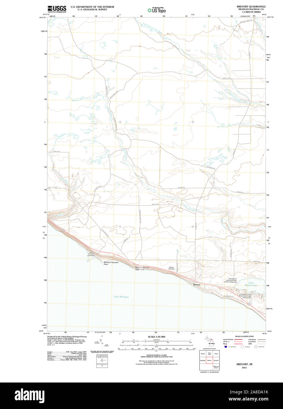 Map of brevort hi-res stock photography and images - Alamy
