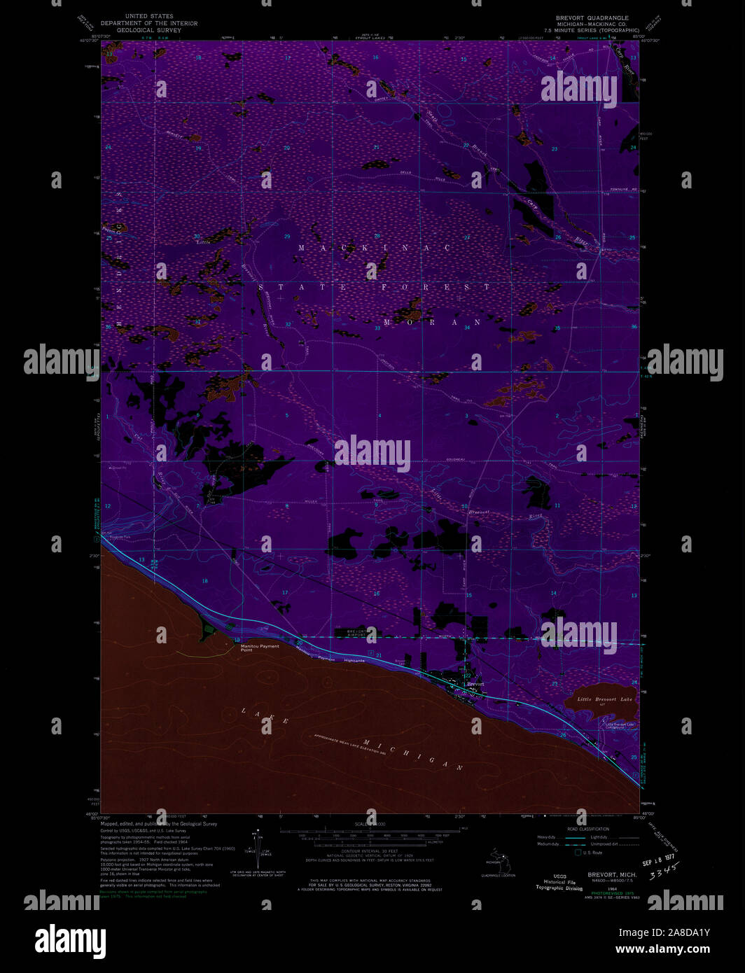 Map of brevort hi-res stock photography and images - Alamy