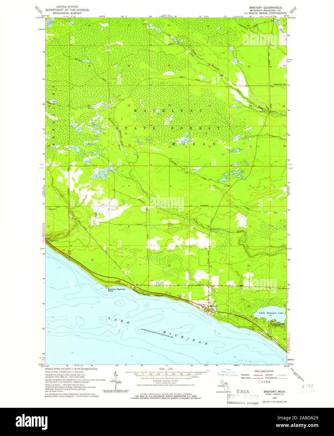 Map of brevort hi-res stock photography and images - Alamy