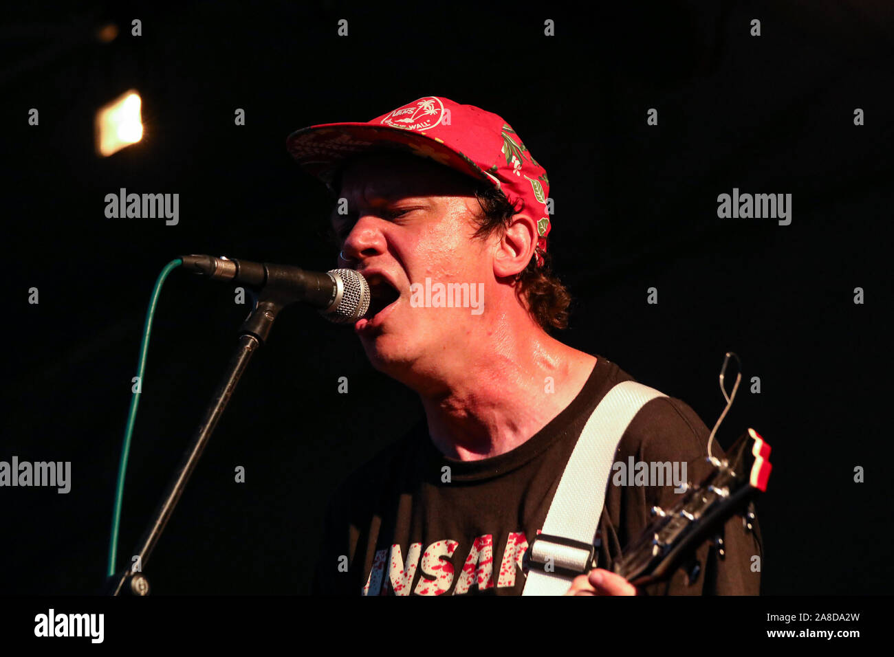 Teemu Bergman on stage with Pää Kii at Valli Festival in Helsinki ...