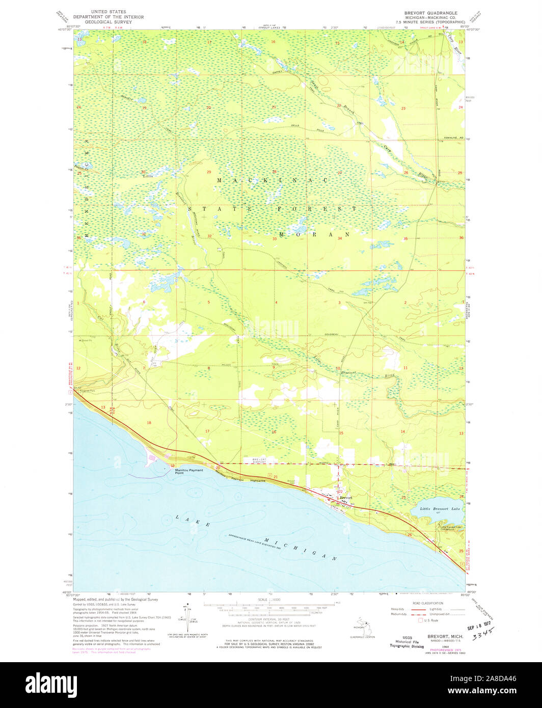 Map of brevort hi-res stock photography and images - Alamy