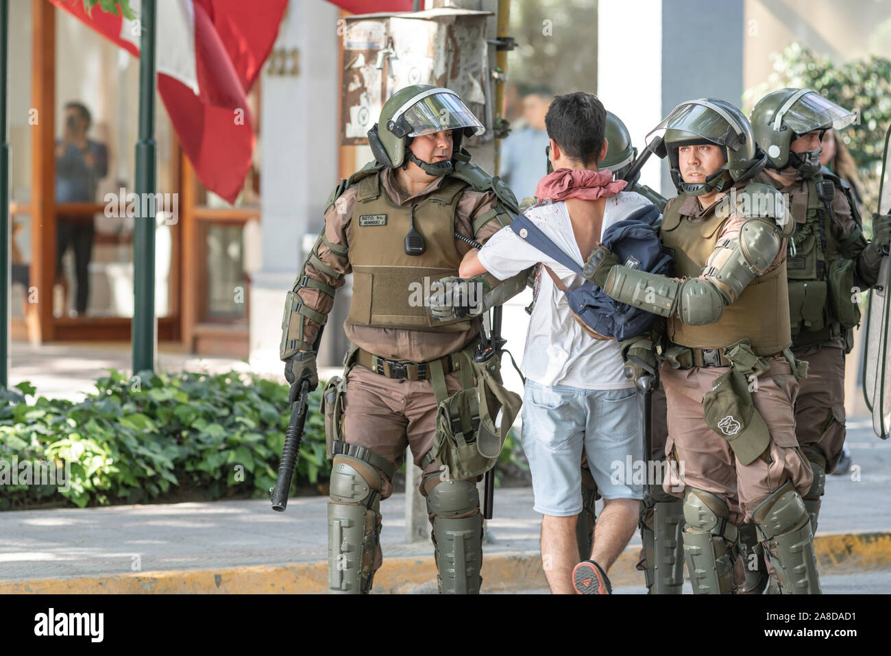 "Santiago de Chile Chile 6 November 2019 ""Carabineros"" Police ...