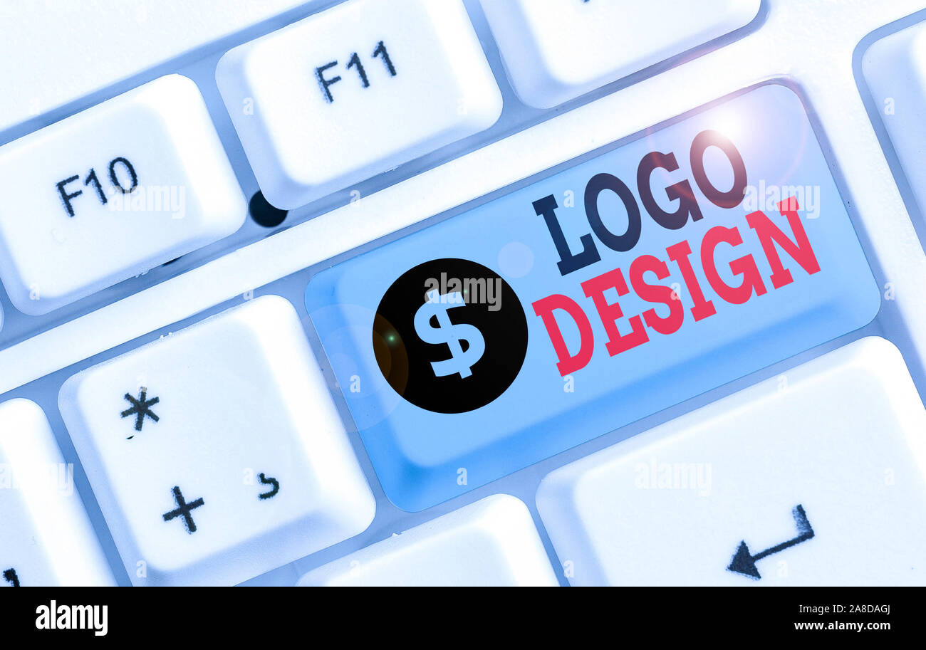 Writing note showing Logo Design. Business concept for a graphic ...