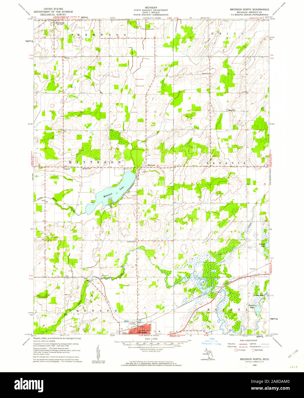 Bronson map hi-res stock photography and images - Alamy