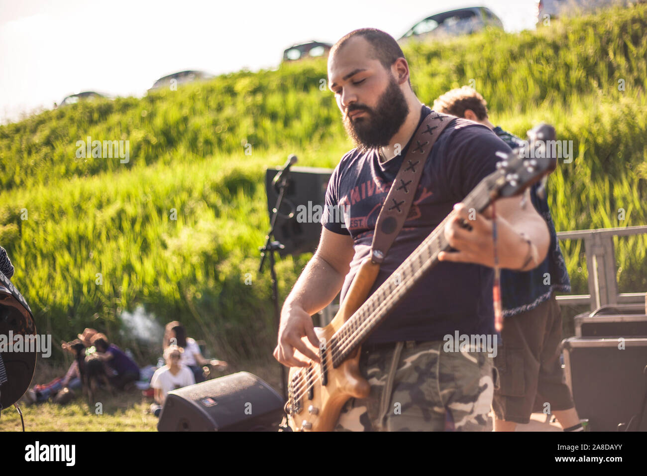 Bearded bass player hi-res stock photography and images - Alamy