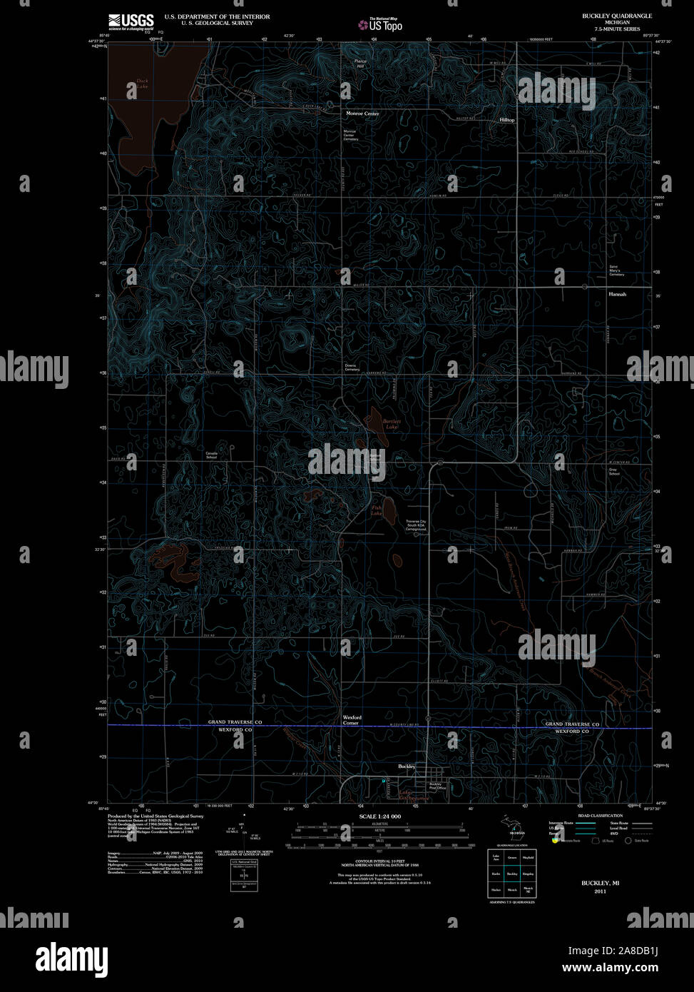 Map of buckley hi-res stock photography and images - Alamy
