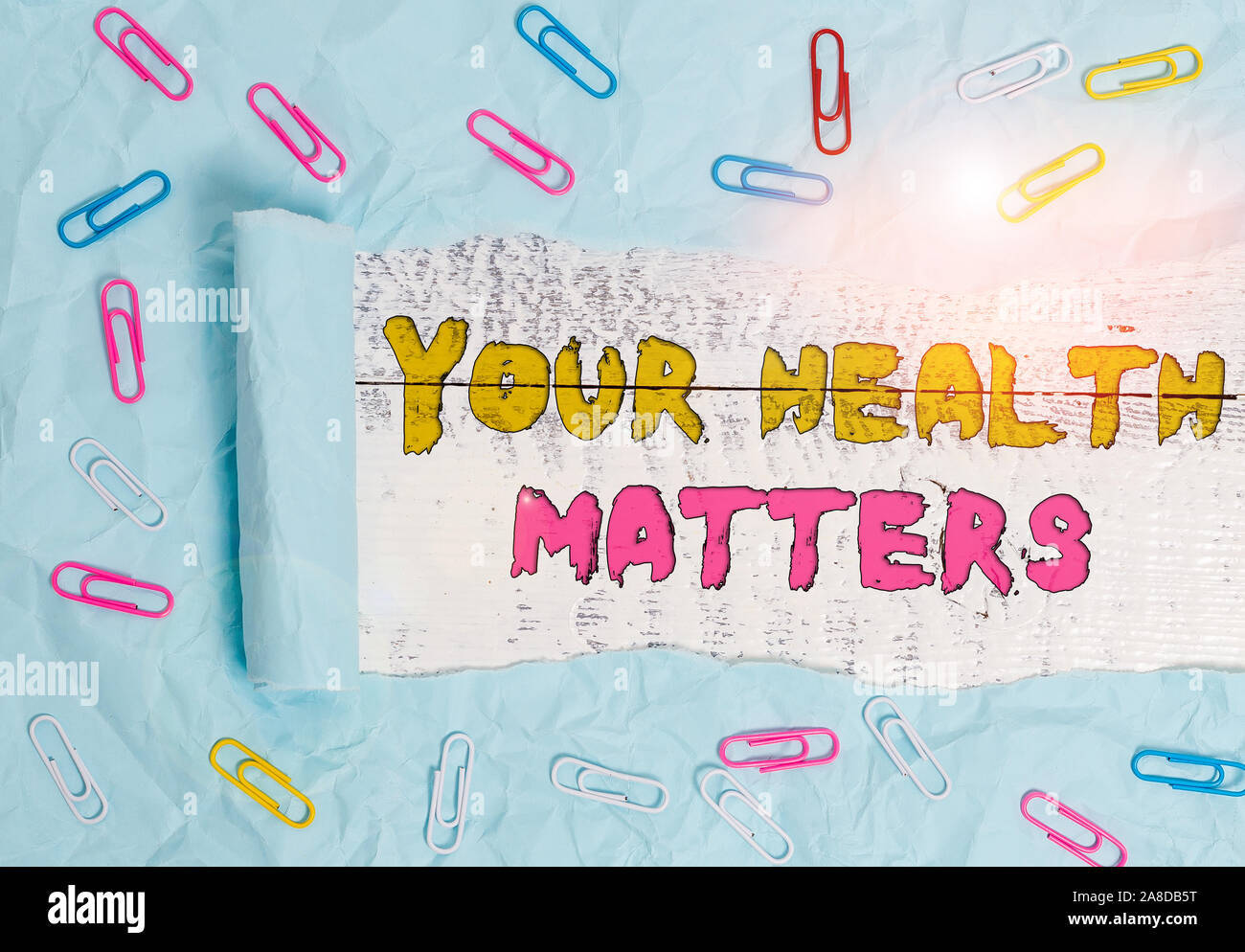 Writing note showing Your Health Matters. Business concept for Physical ...