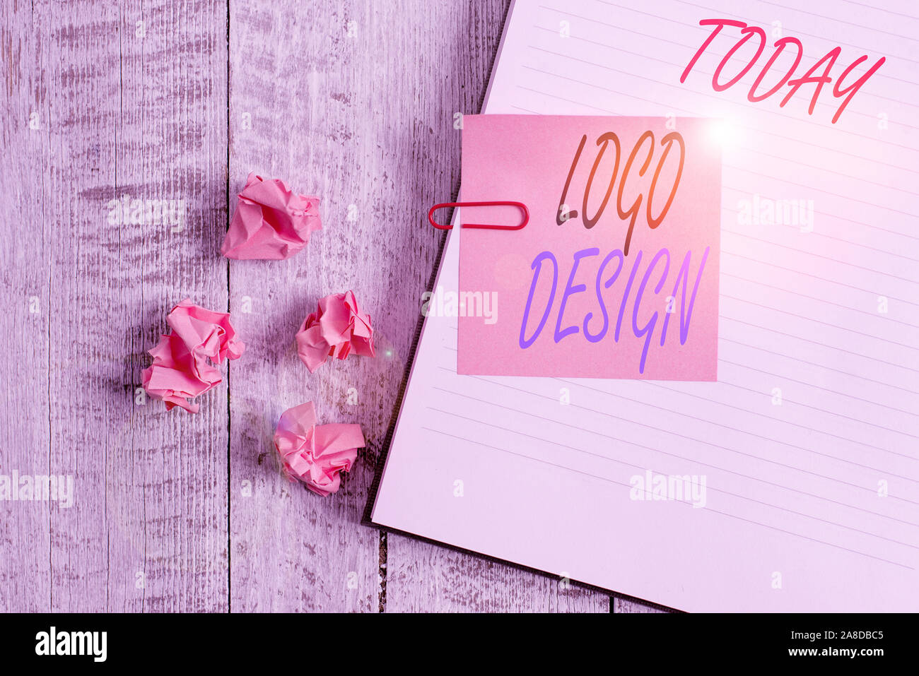 Writing note showing Logo Design. Business concept for a graphic ...