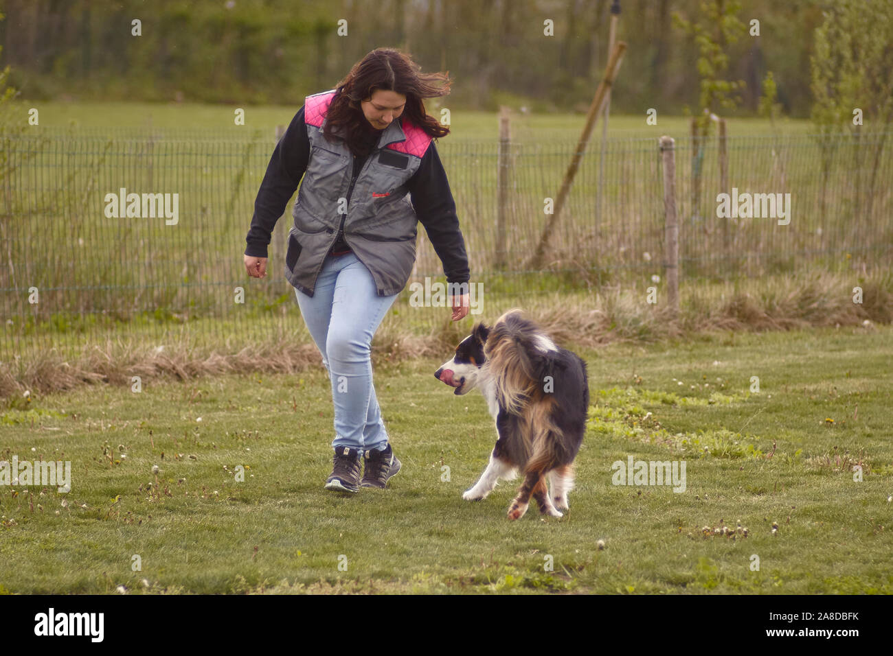 Girl man animal handler trainer hi-res stock photography and images - Alamy