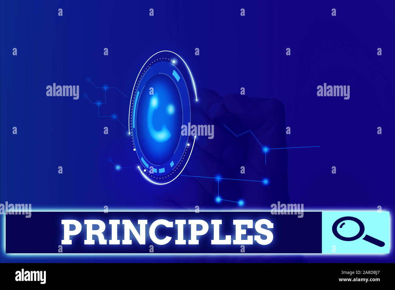 Writing note showing Principles. Business concept for fundamental truth ...