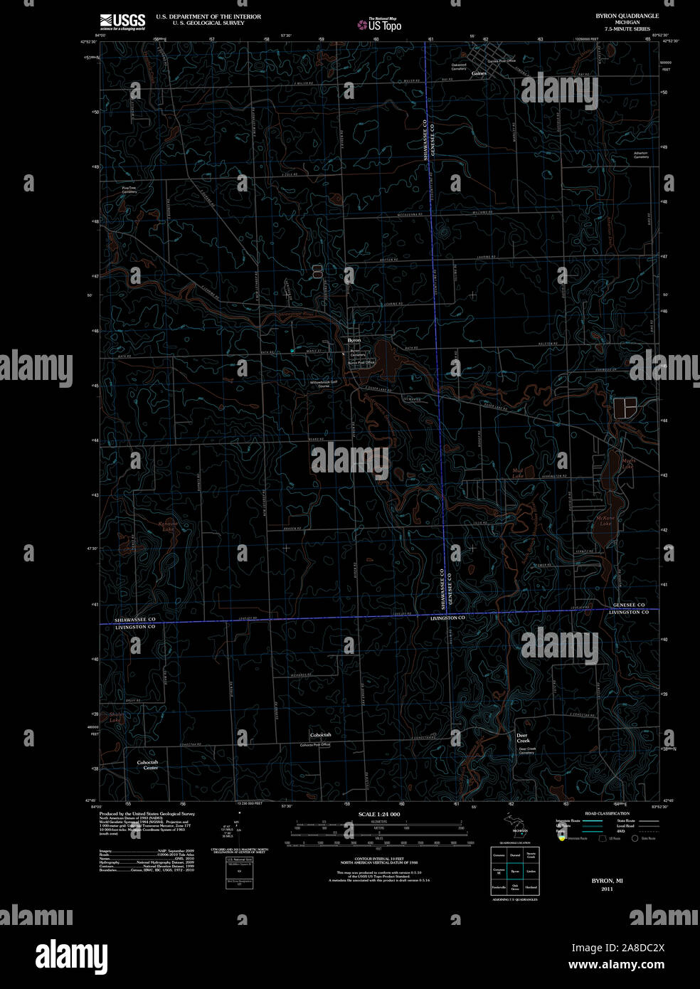 Map of byron hi-res stock photography and images - Alamy