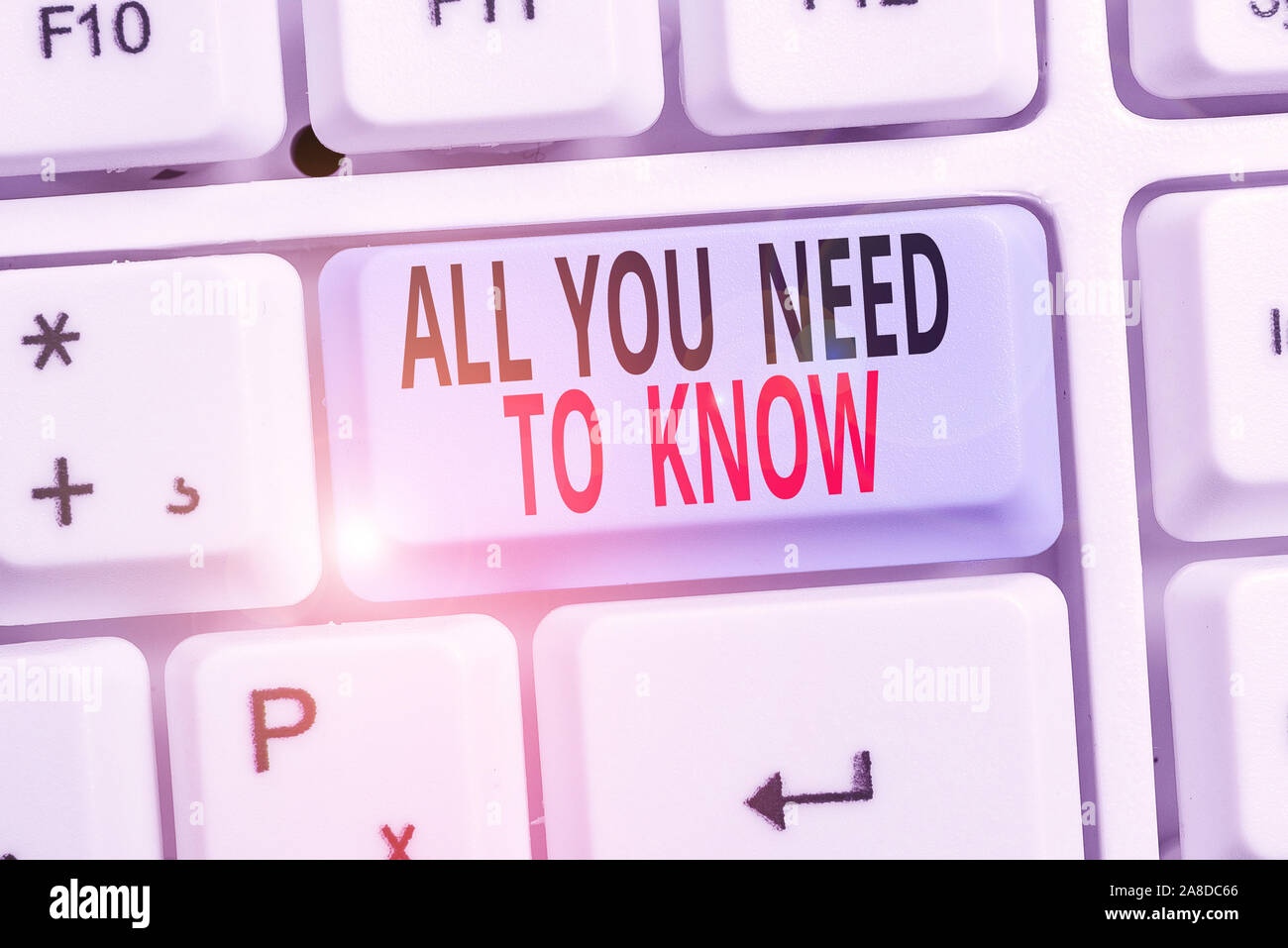 Word writing text All You Need To Know. Business photo showcasing Tell ...