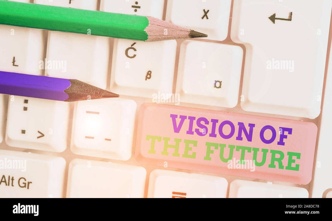 Conceptual hand writing showing Vision Of The Future. Concept meaning ...