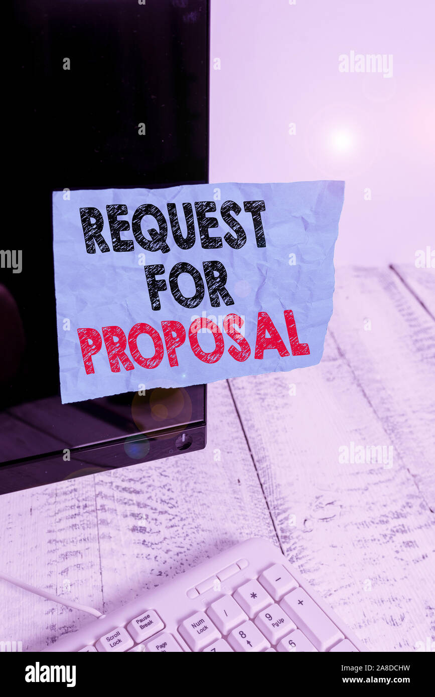 Handwriting text Request For Proposal. Conceptual photo document ...