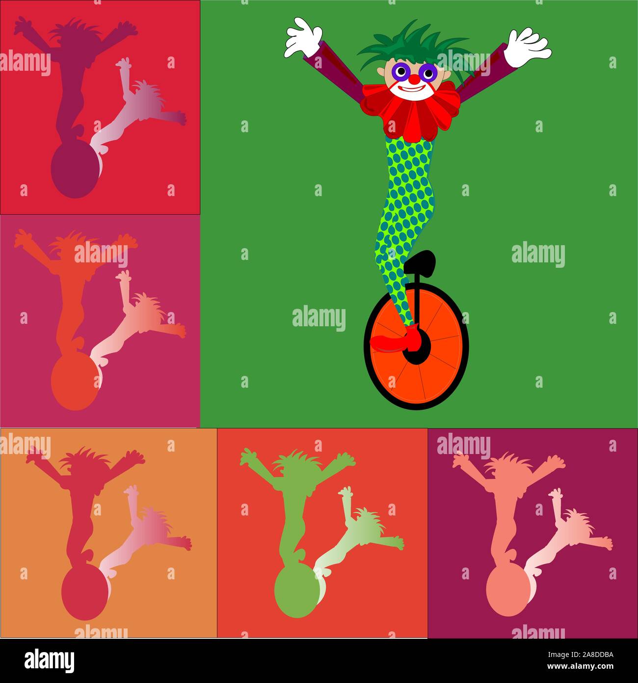 Clown Circus Bicycle Stock Photos & Clown Circus Bicycle Stock Images ...