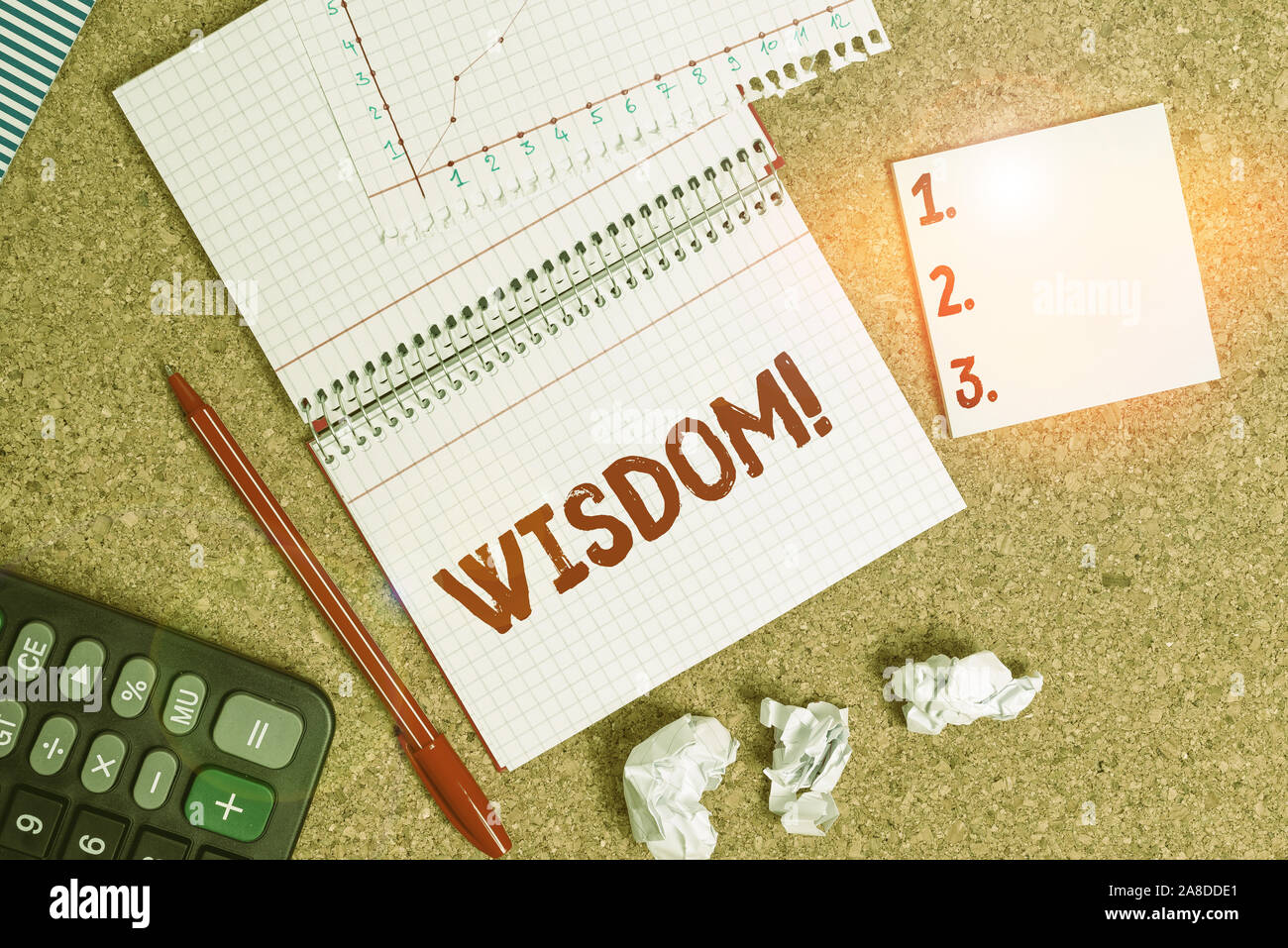 Writing note showing Wisdom. Business concept for the ability to use ...