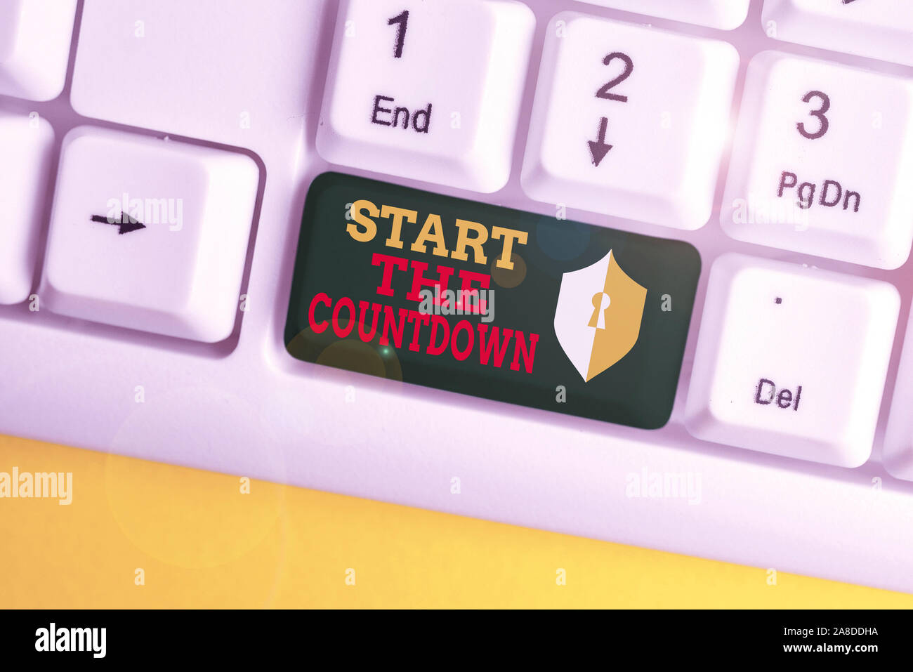 Text sign showing Start The Countdown. Business photo showcasing ...