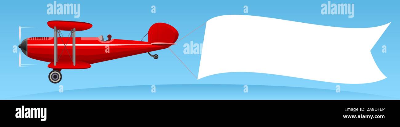 Aerial advertising cartoon illustration Stock Vector Image & Art - Alamy