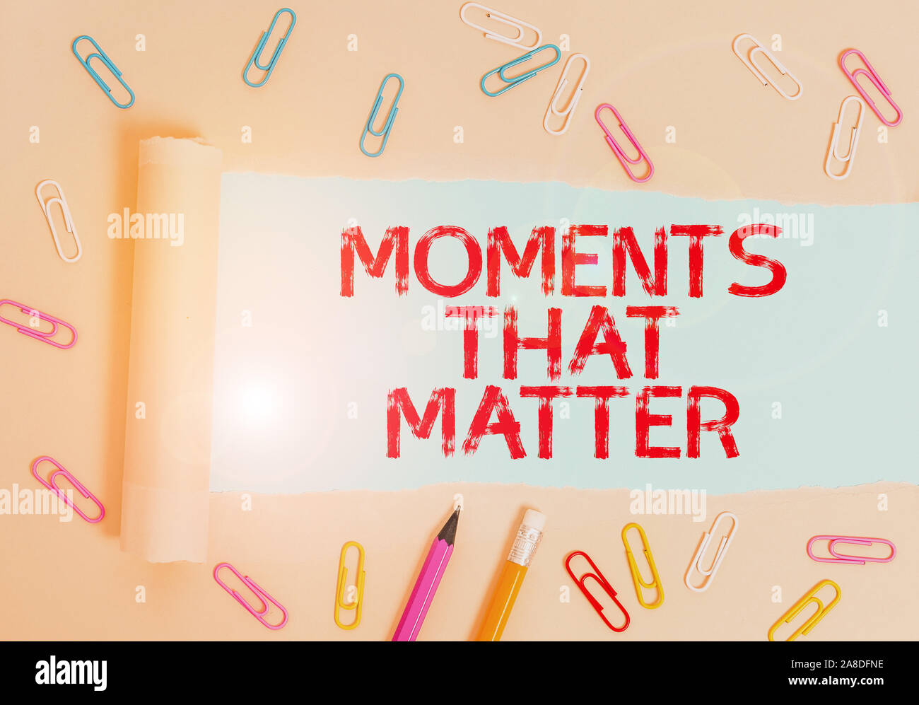 Writing note showing Moments That Matter. Business concept for ...