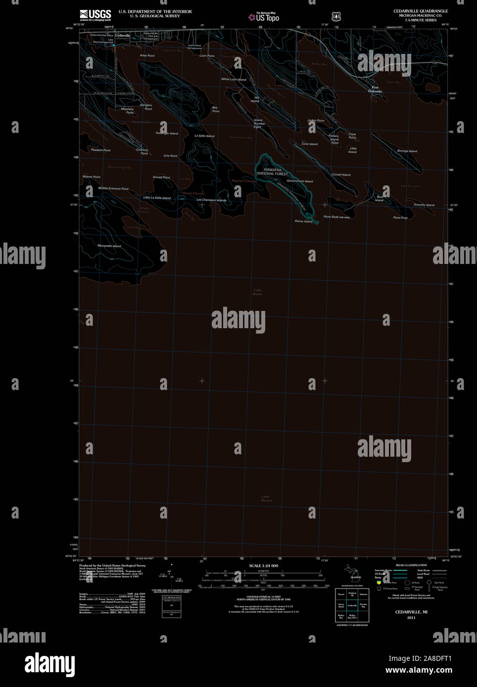 Map of cedarville hi-res stock photography and images - Alamy