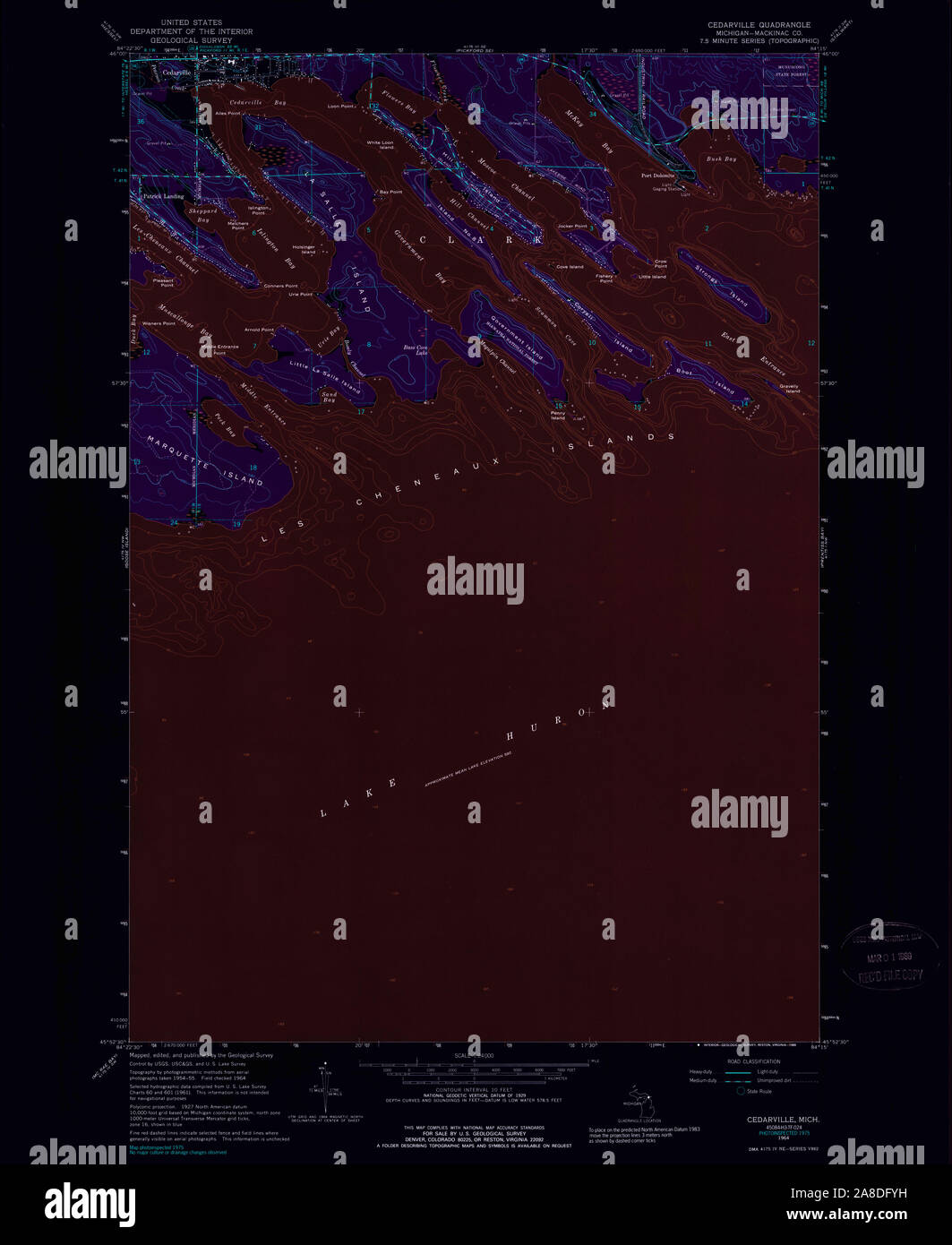 Cedarville map hi-res stock photography and images - Alamy