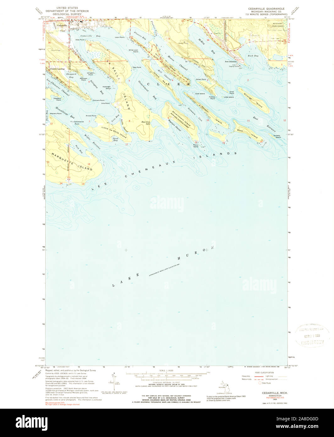 Cedarville michigan map Cut Out Stock Images & Pictures - Alamy