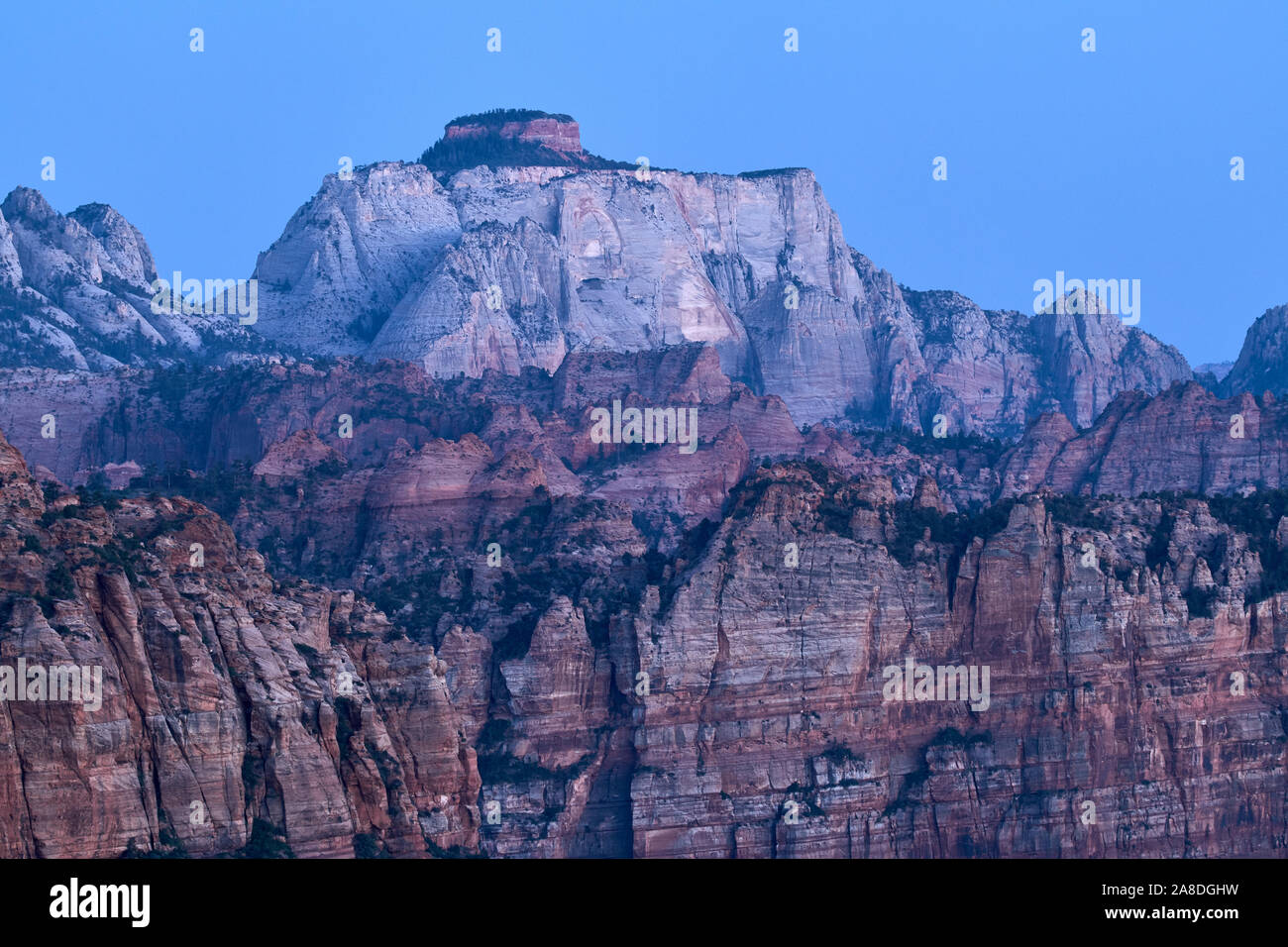 Zion National Park at sunset, Utah, USA Stock Photo - Alamy