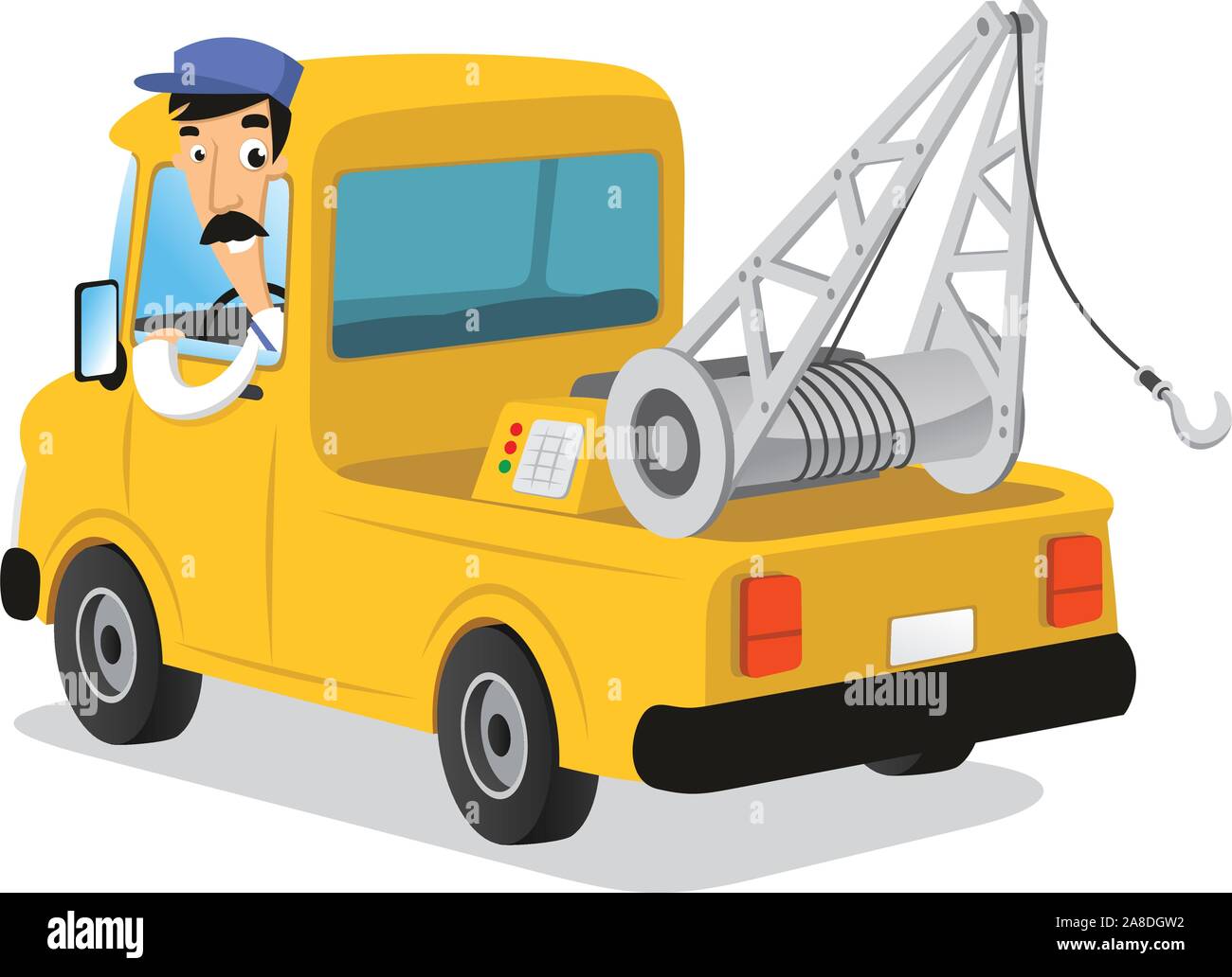 man driving a wrecker illustration Stock Vector Image & Art - Alamy