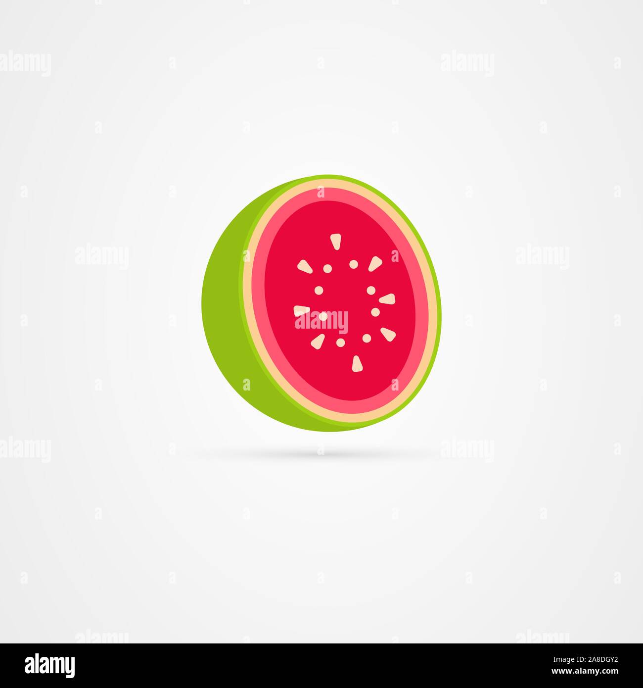 Green guava leaf Stock Vector Images - Alamy